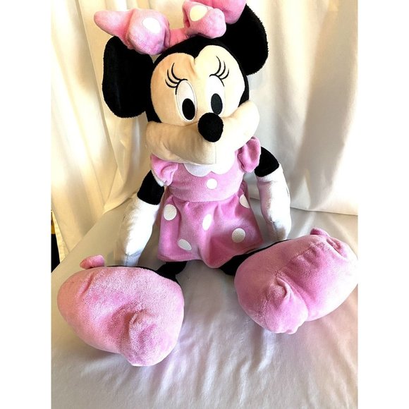 Disney | Toys | 29 Minnie Mouse Disney Plush Pink Dress Stuffed Animal ...